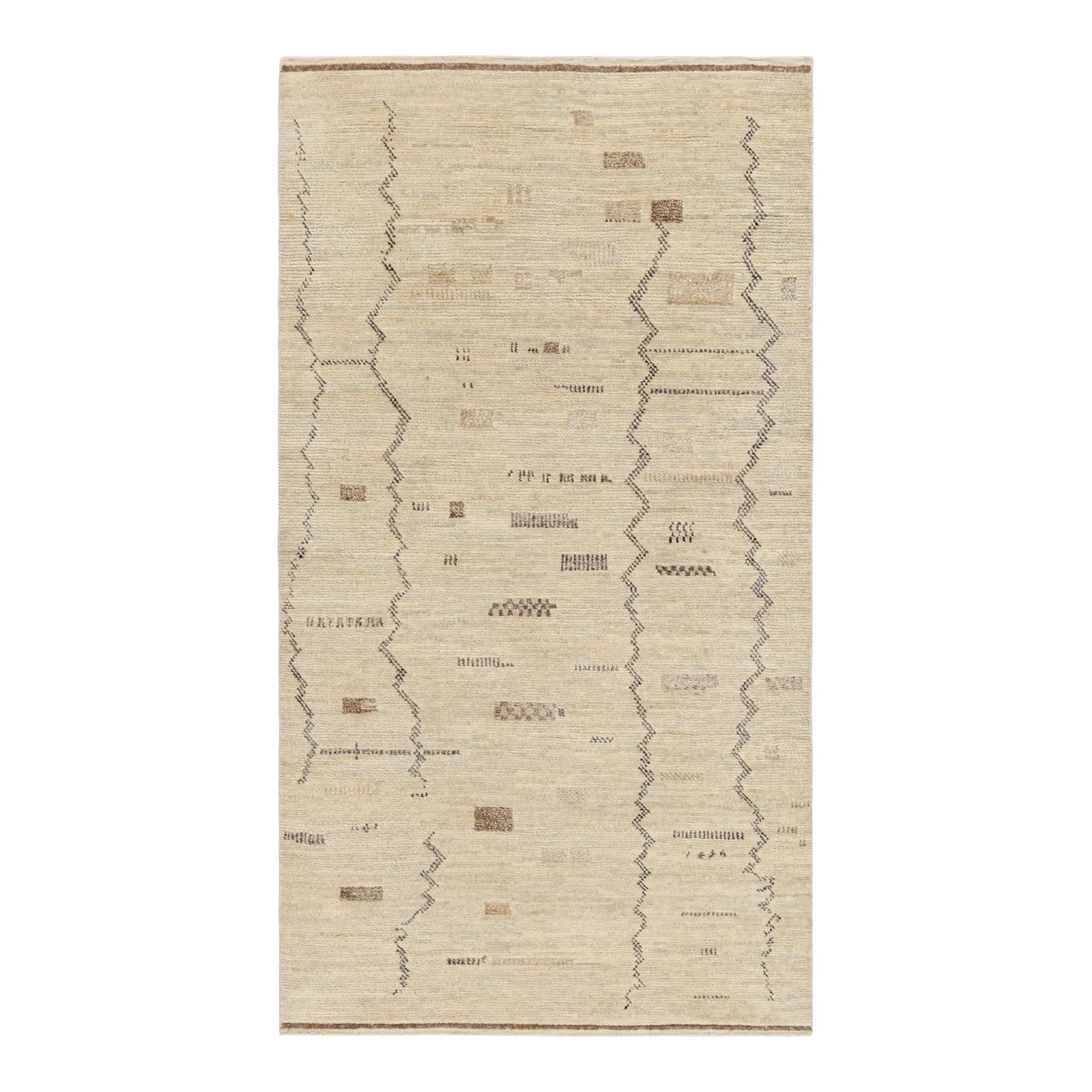 Rug & Kilim’s Moroccan Style Rug in Beige With Geometric Patterns ...