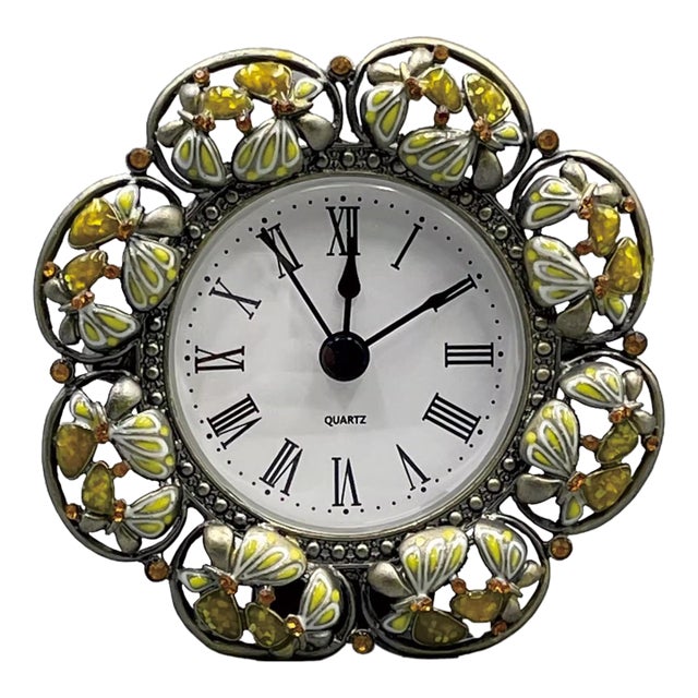 Vintage Wrought Iron Table Clock | Chairish