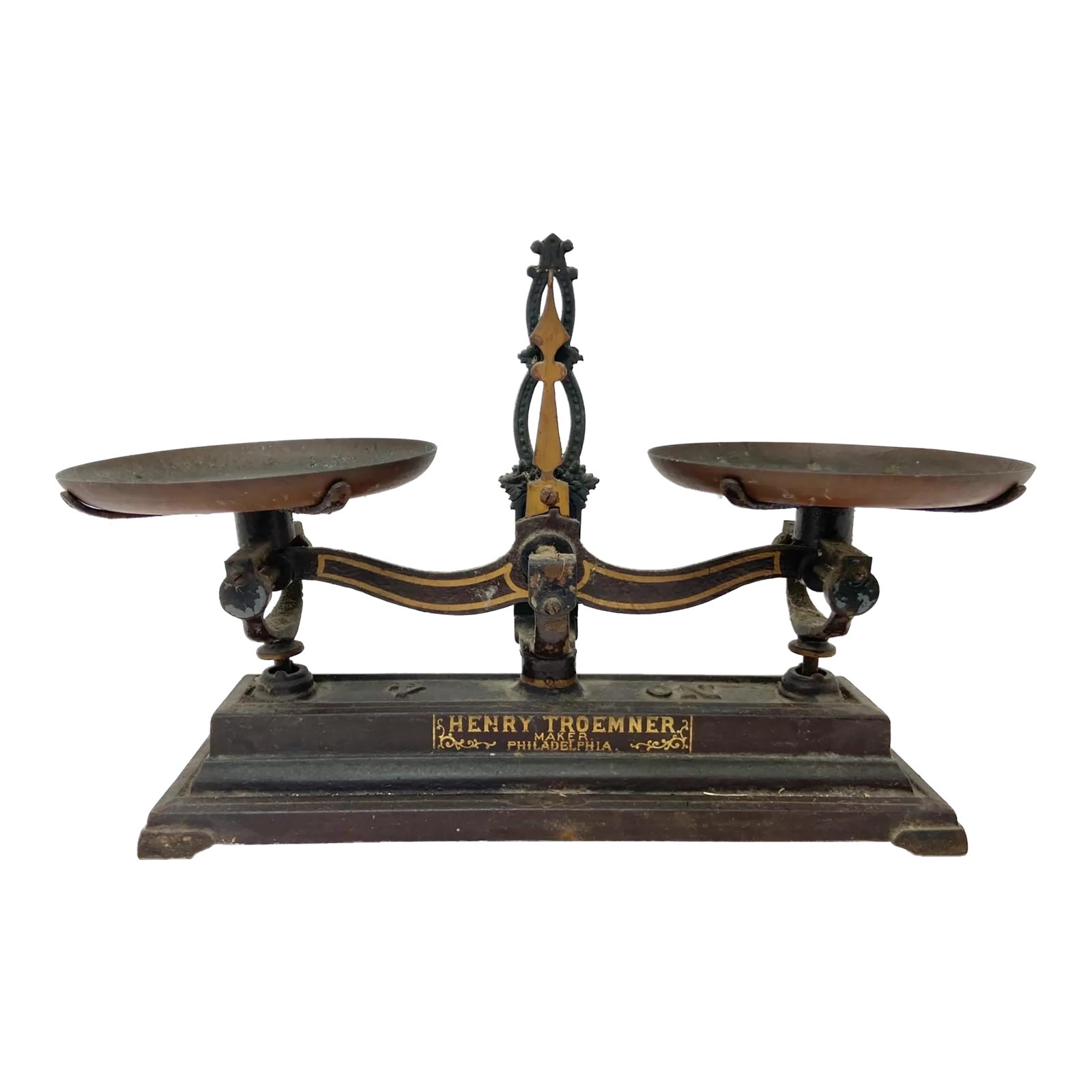 19th Century Early Henry Troemner No. 4 Apothecary Balance Scales ...