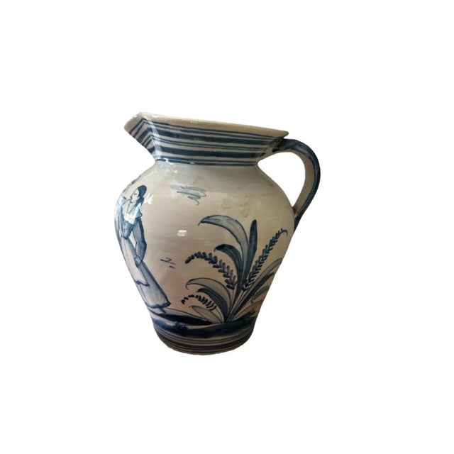 Early 19th Century Italian Majolica Pitcher | Chairish