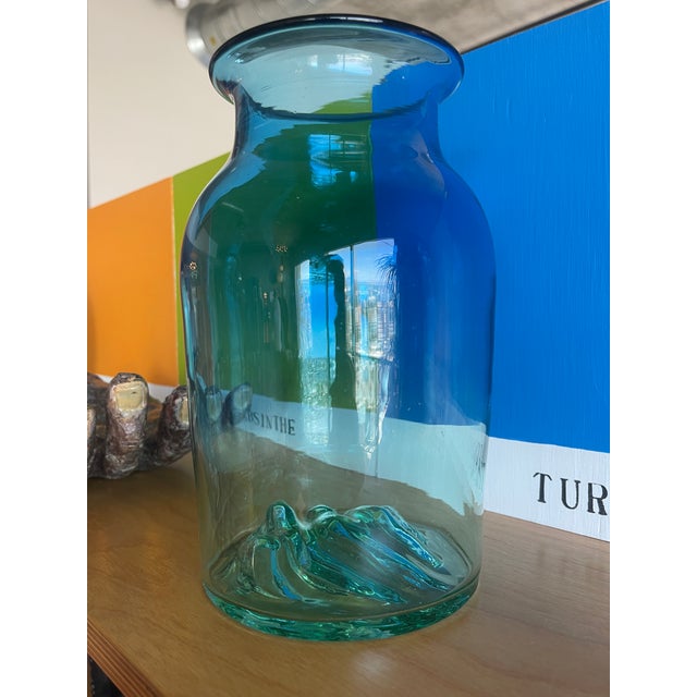 1980s Don Shepherd for Blenko Big Sky Glass Vase | Chairish