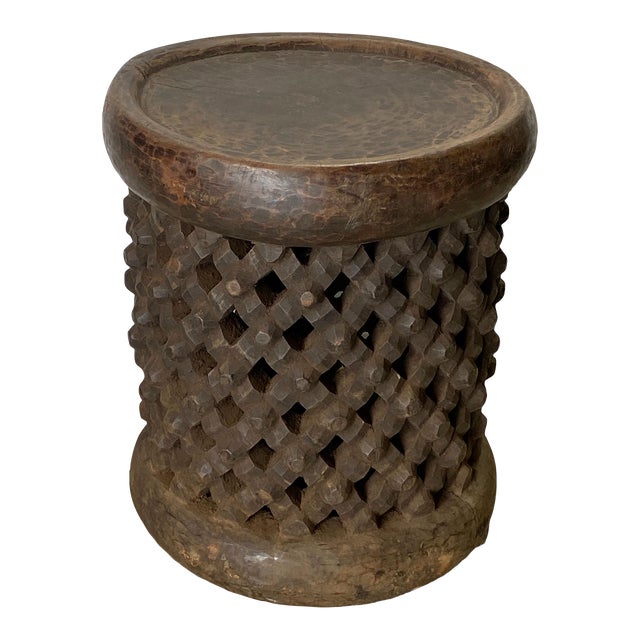 Old African Bamileke Spider Stool/Table 16" H | Chairish