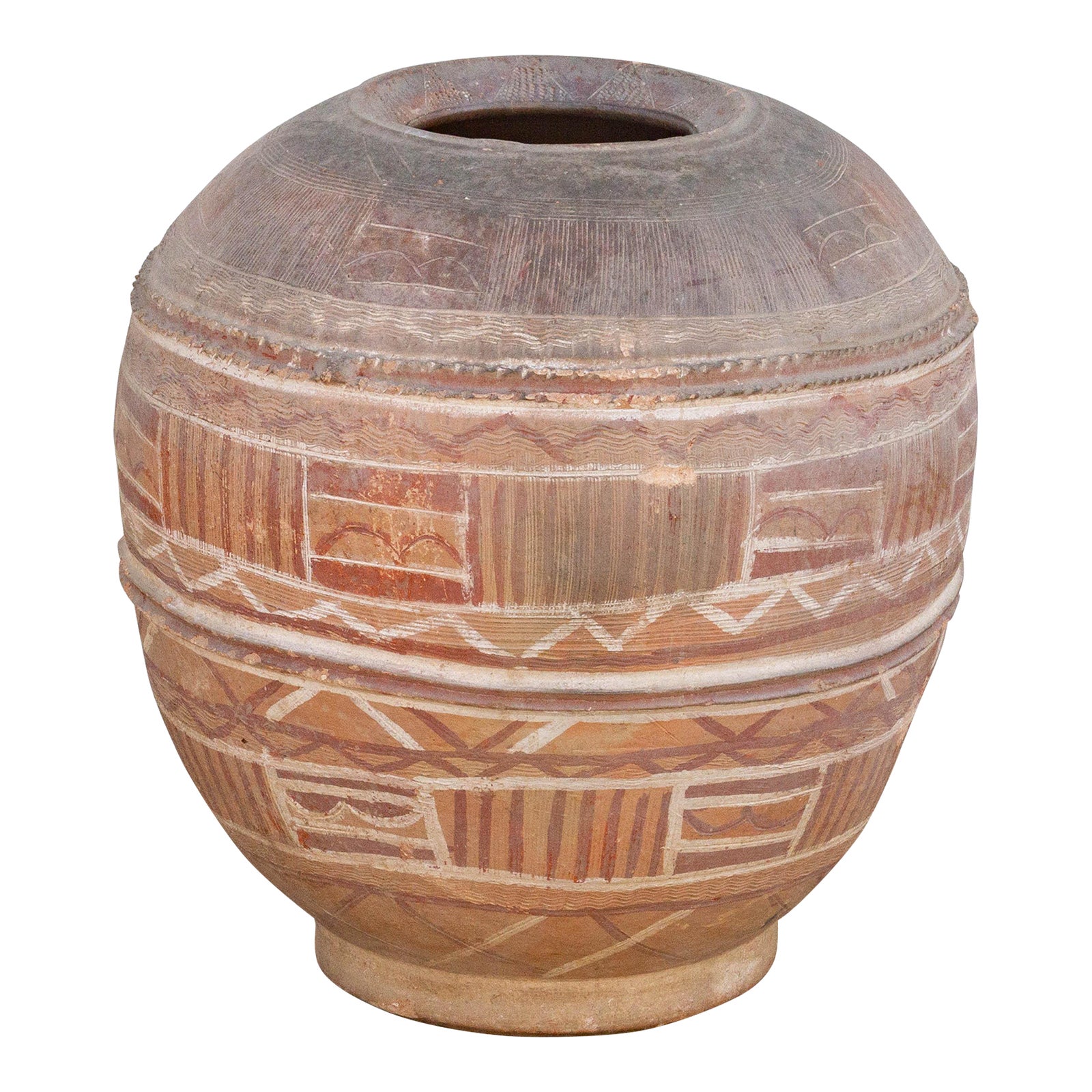 Antique Painted Tribal African Pot | Chairish