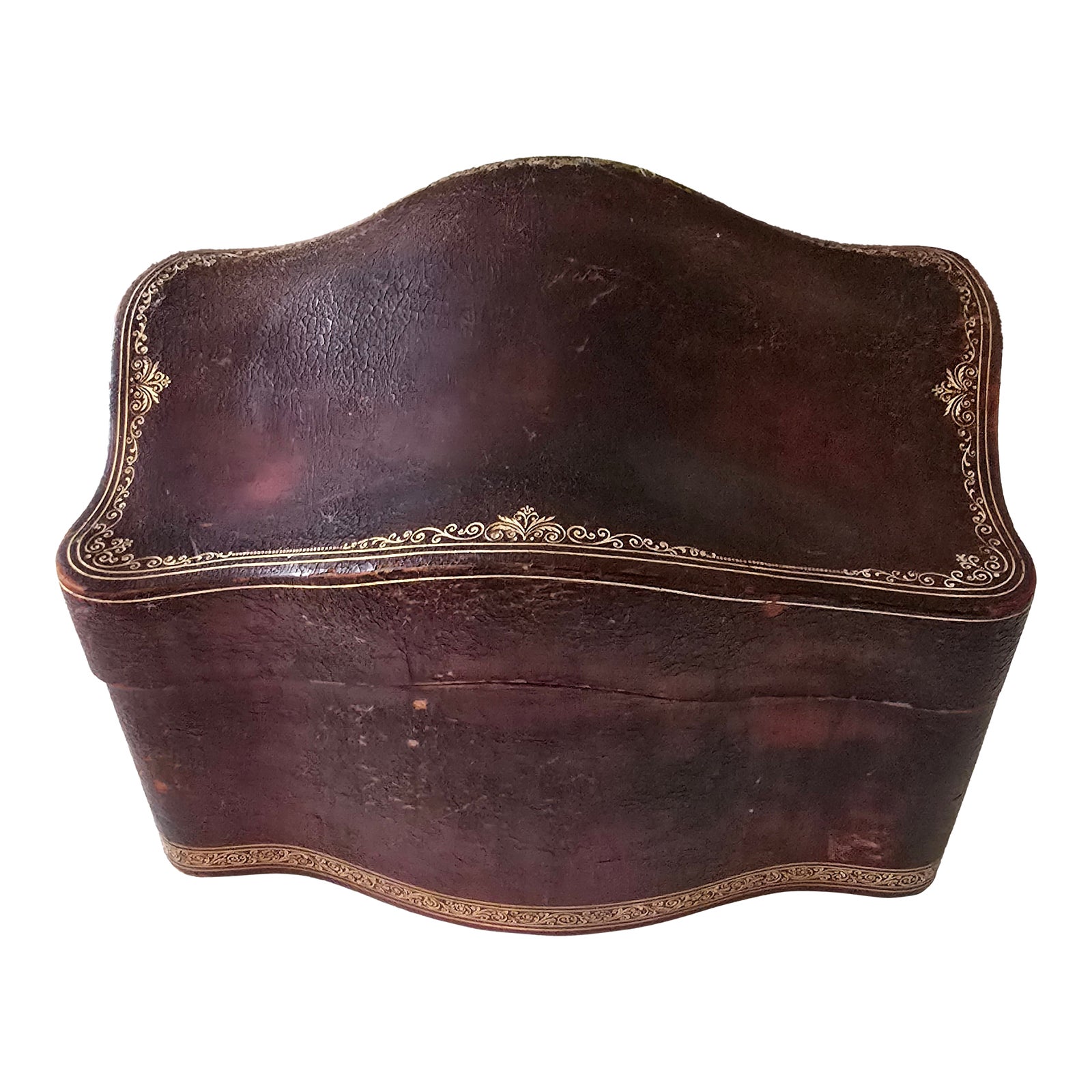 Vintage Italian Leather Mid Century Designer Signed Box | Chairish