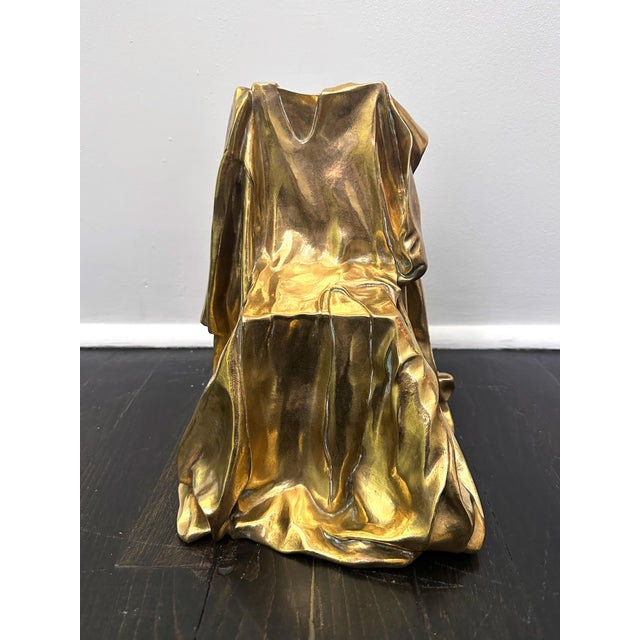 "Draped Chair" Gilt Bronze Sculpture by Marina Karella, Mid-20th ...