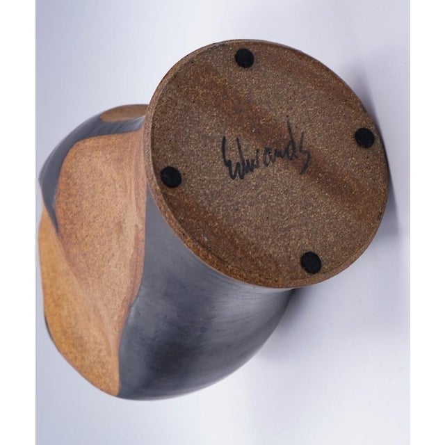 Mid 20th Century Joel Edwards Sculptural Pottery Vase | Chairish