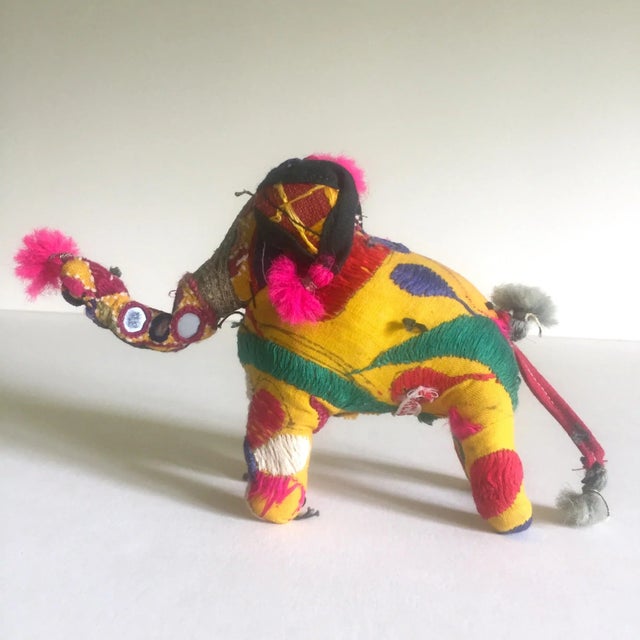 Vintage Mid Century Indian Rajasthan Multicolor Patchwork Fabric ...