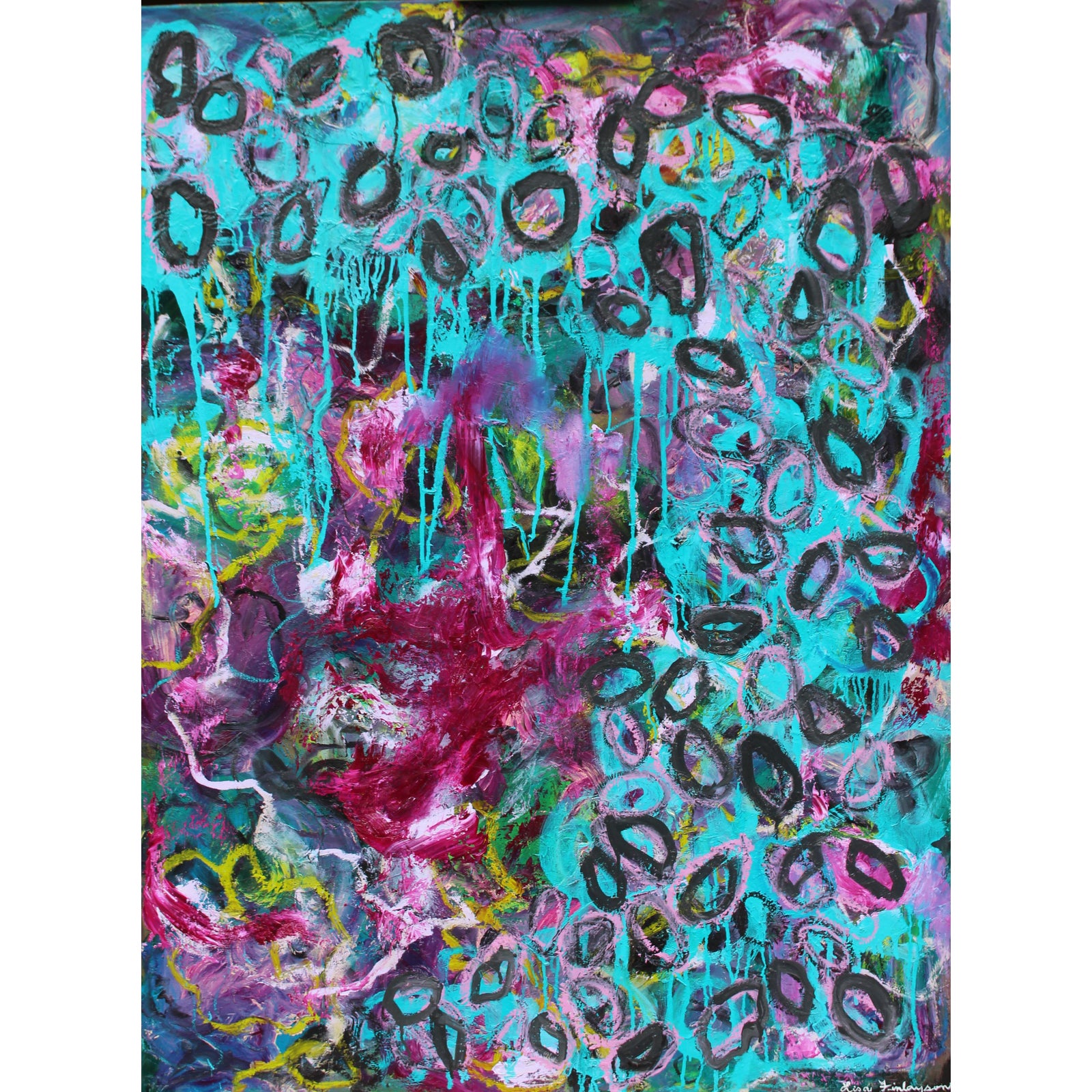 Extroverted Introvert Original Abstract Oil Painting by Lisa Finlayson ...