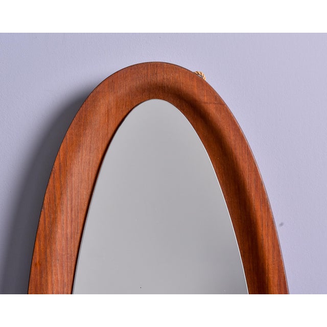 Tall Slender Mid Century Italian Oval Mirrors With Deep Set Frames ...