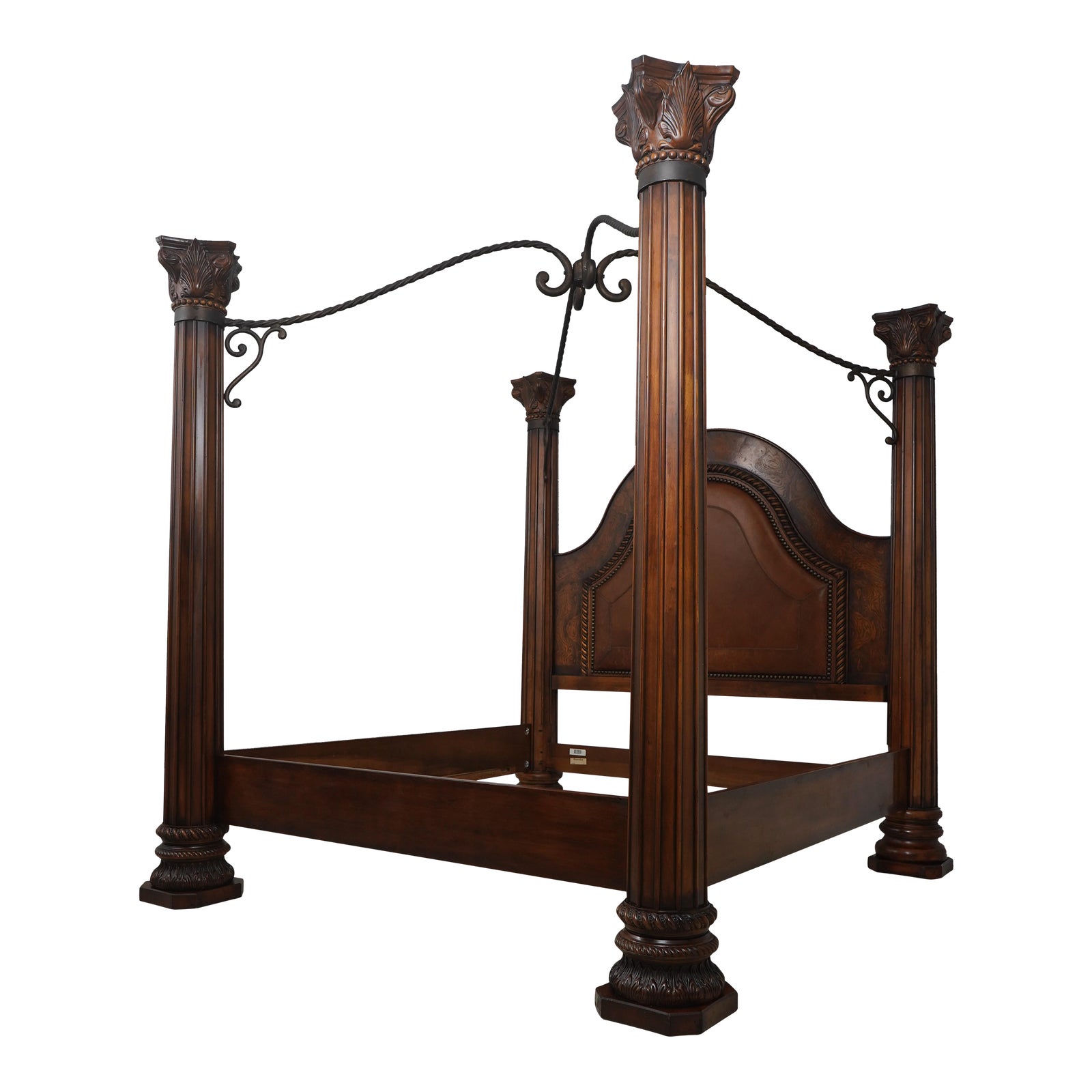 Henredon King Size Monumental Classical W. Canopy Bed | Chairish