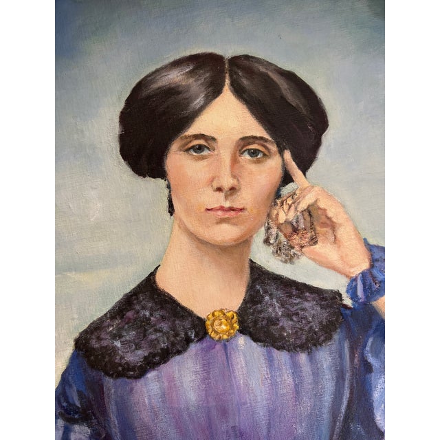 Antique Portrait Painting of Mary Elizabeth Mitchell Williams Oil on ...