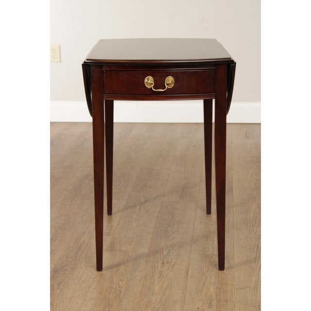 L. & J. G. Stickley Hepplewhite Style Mahogany Drop Leaf Pembroke Table | Chairish