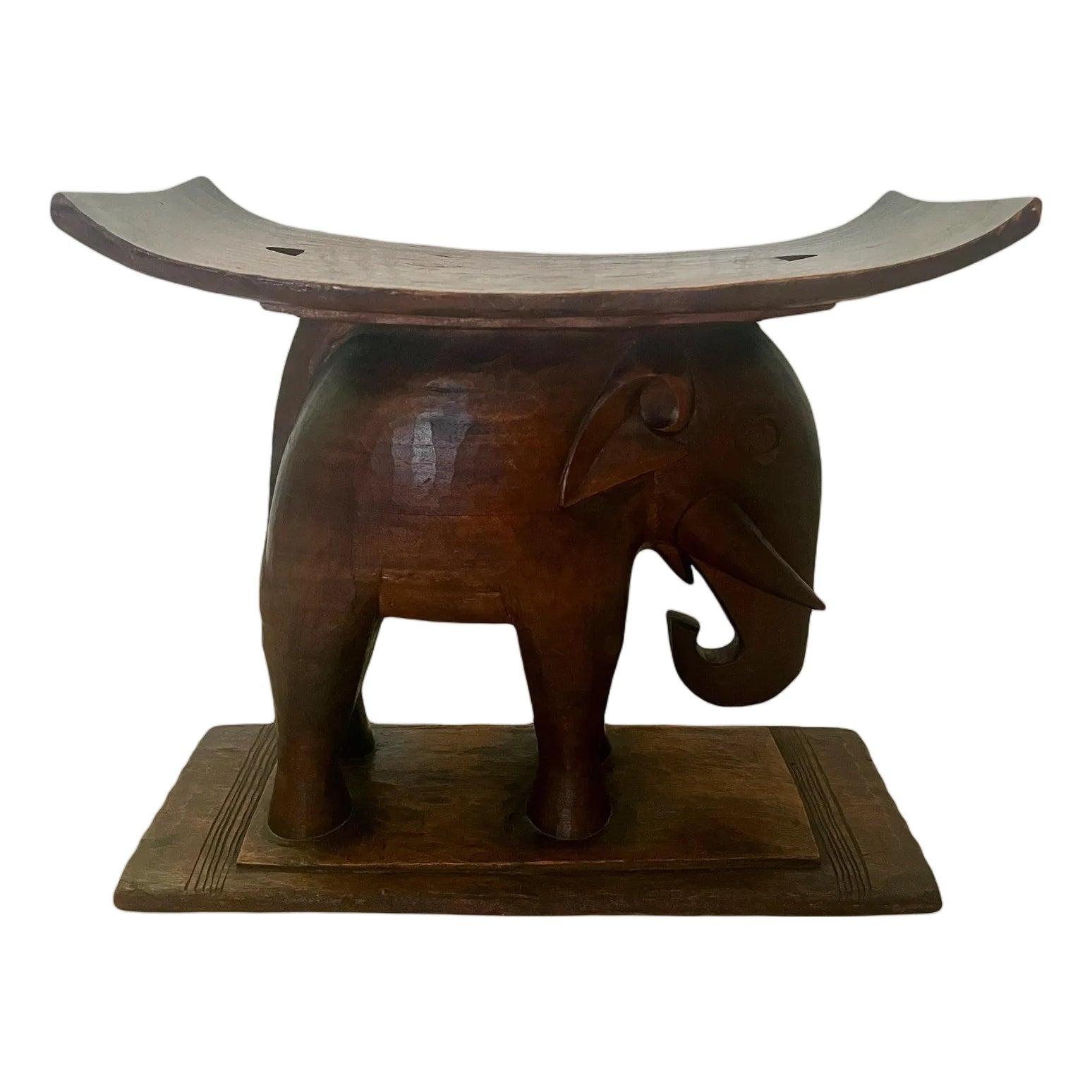 African Ashanti Royal Elephant Hard Wood Stool (Asante Esona Dwa ...