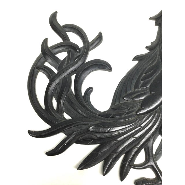 Vintage Syroco Hollywood Regency Black Fighting Rooster or Crazy ...