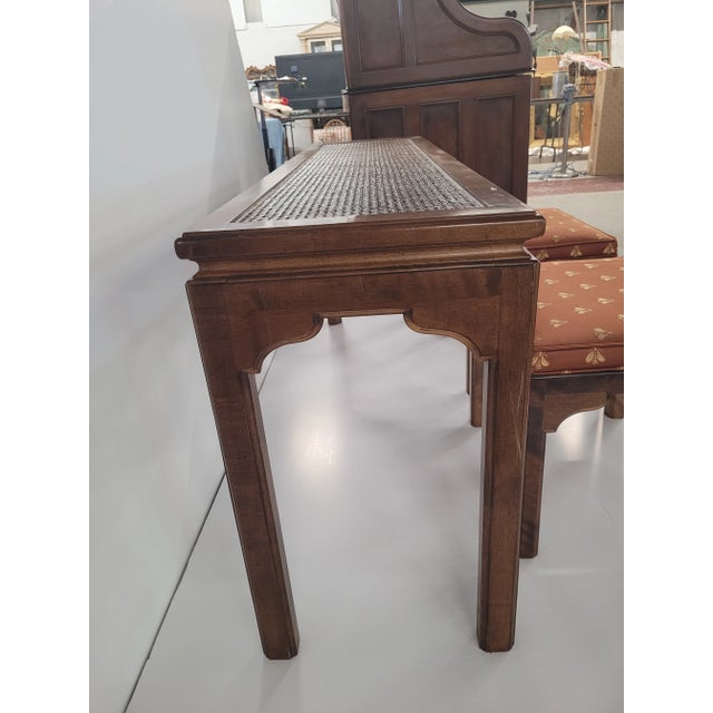 1990s Ethan Allen Bumblebee Fabric Table & Stool Set | Chairish