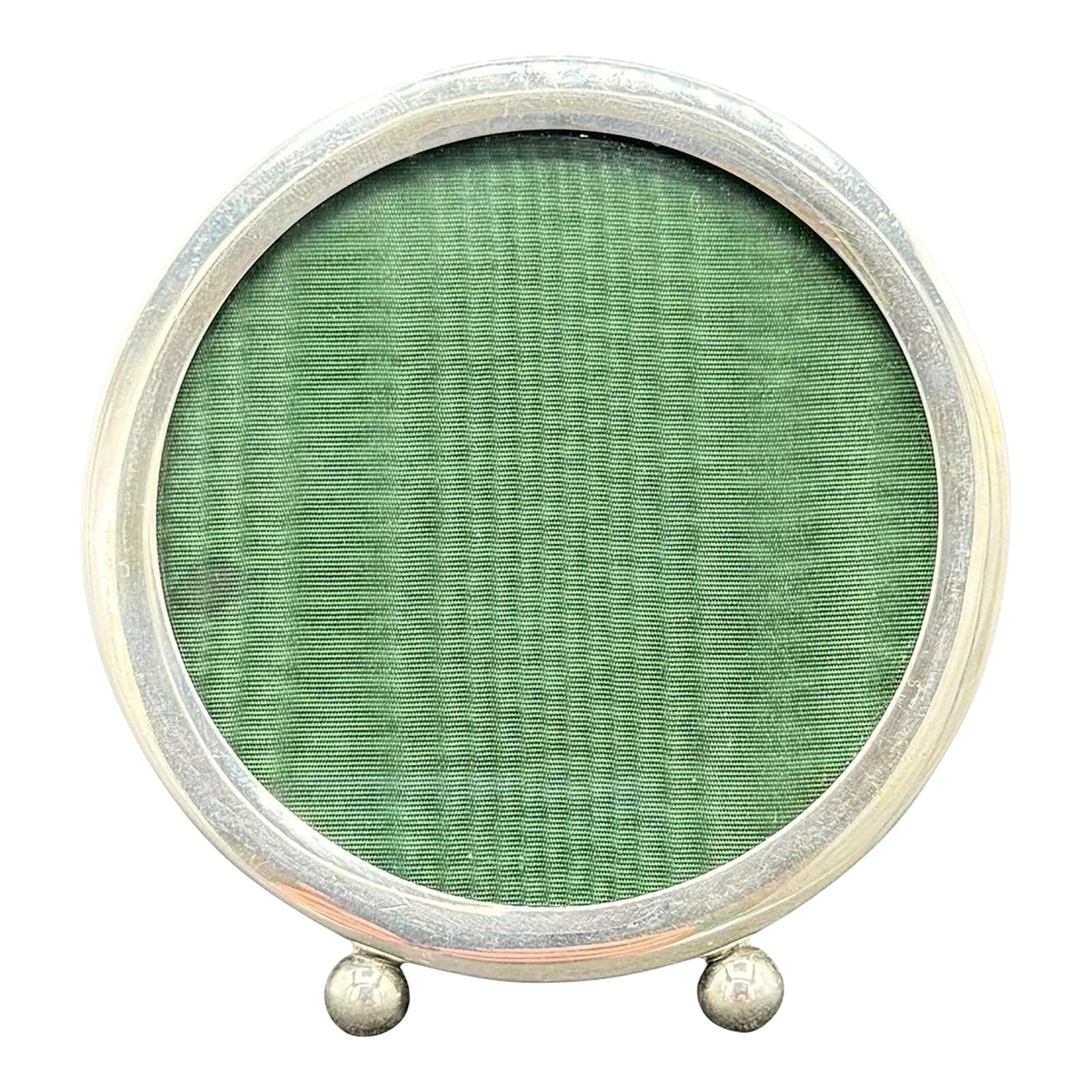 Circular Sterling Silver Picture Frame | Chairish