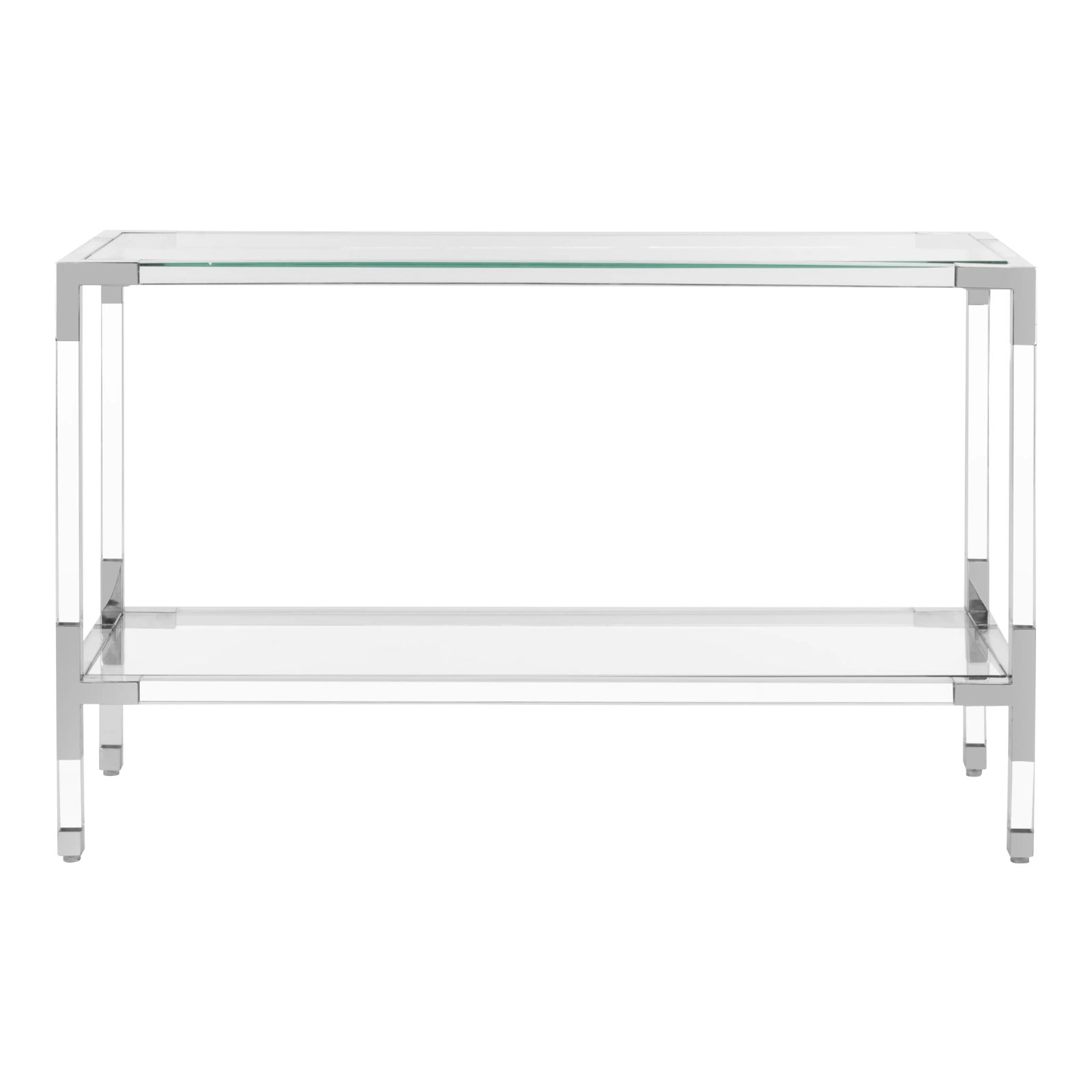 Acrylic Console in Chrome | Chairish