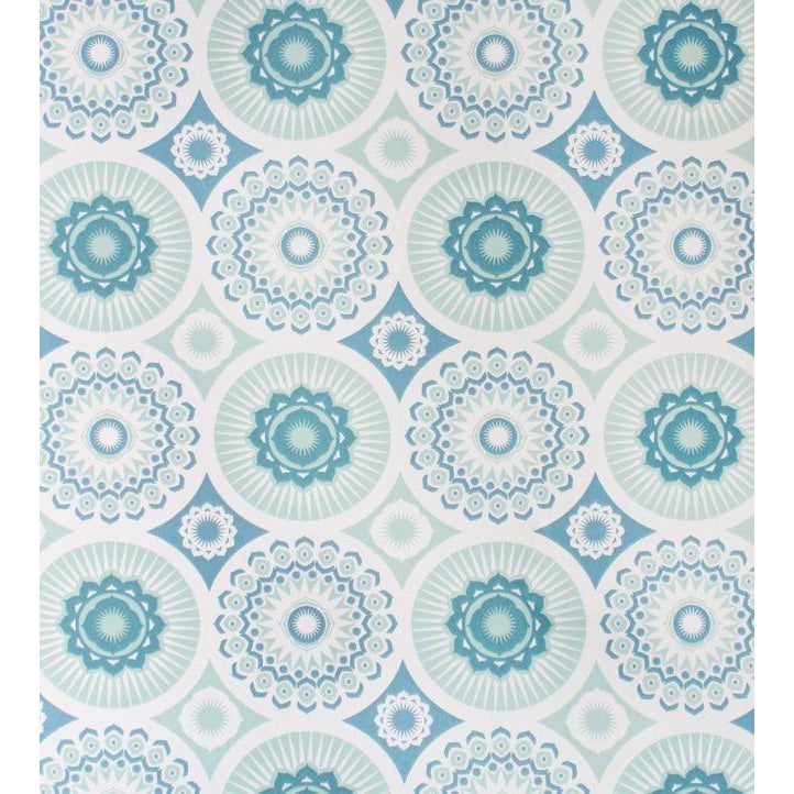 Darjeeling Wallpaper in Sky Blue - Sample | Chairish