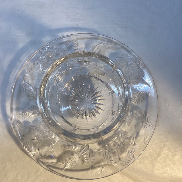 1990s Frank M Whiting Cut Glass Condiment Server - Set of 2 | Chairish