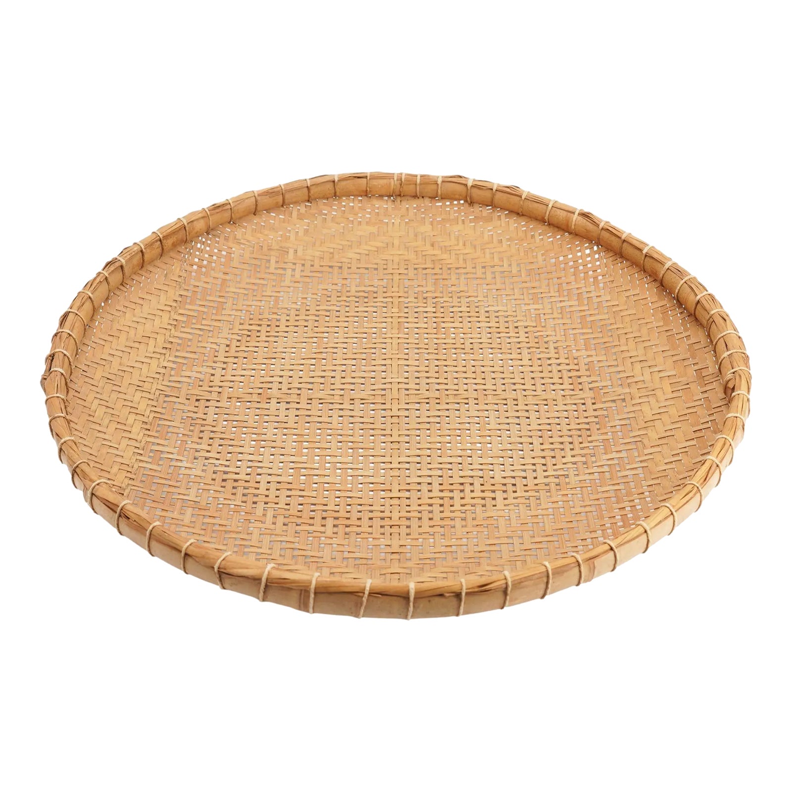 Filipino Bamboo Winnowing Basket, 1900’s | Chairish