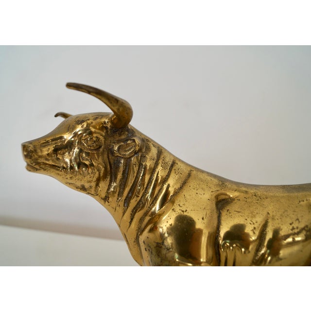 1960's Mid-Century Modern Brass Bull Sculpture | Chairish