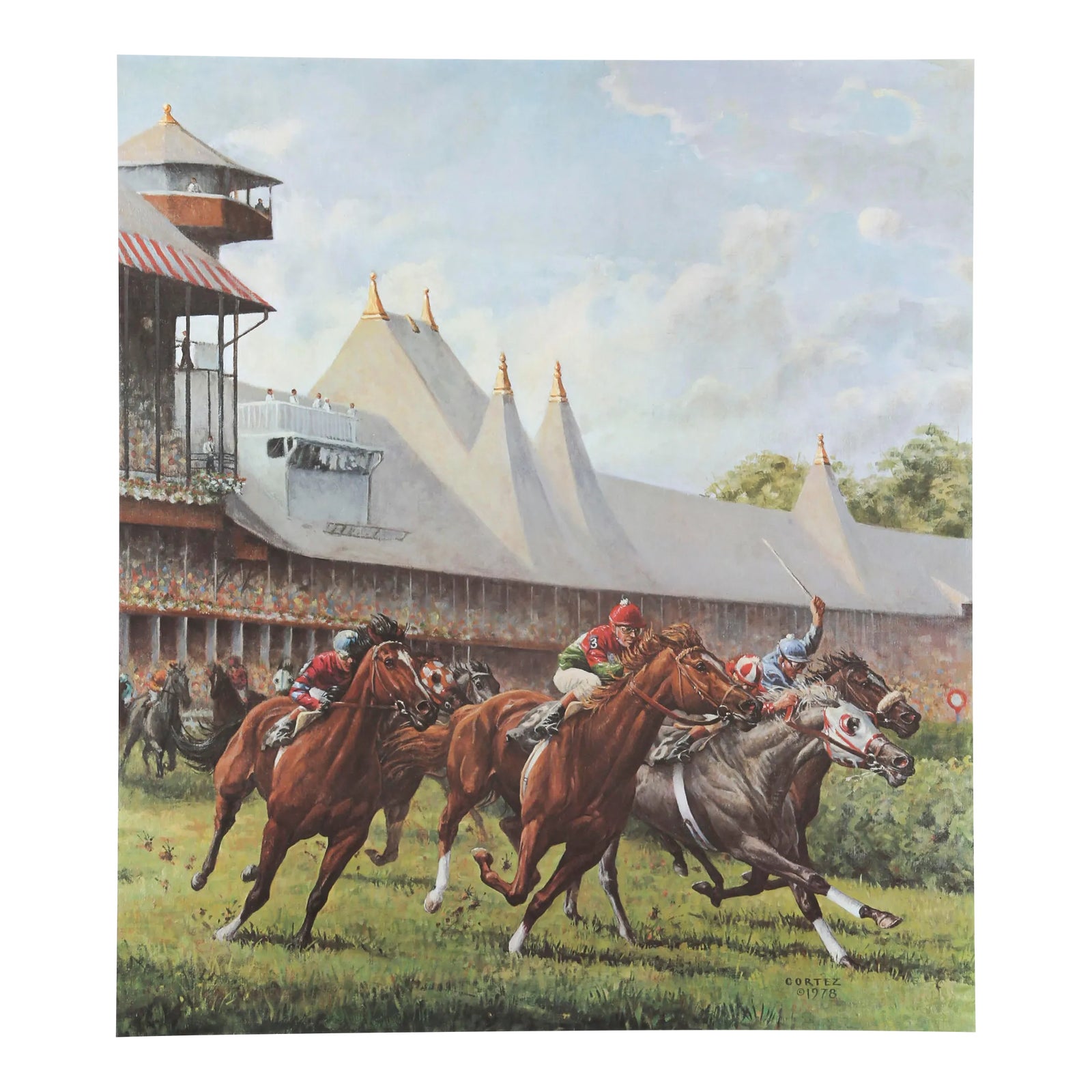 Saratoga!, Jenness Cortez Lithograph | Chairish