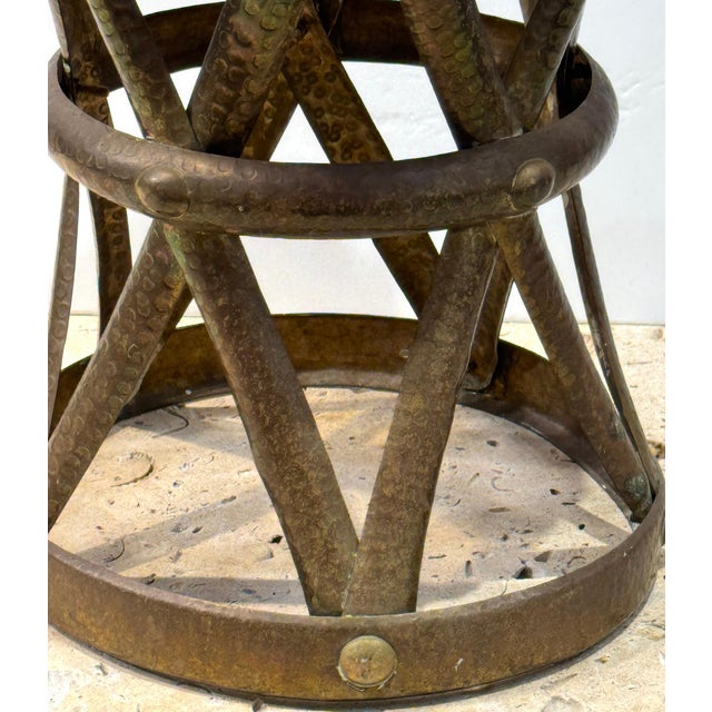 Pair of Mid-Century Modern Brass “X” Stools, by Sarreid, Spain, Circa ...