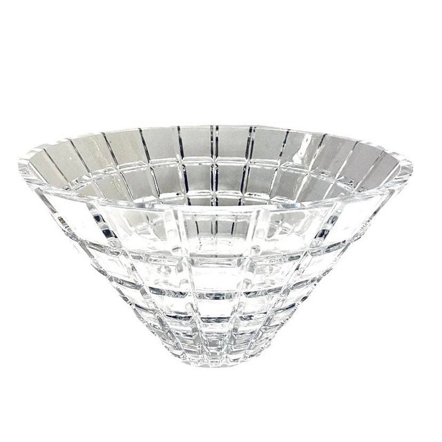 Vintage Mikasa Atrium Faceted Cubist Style Crystal Centerpiece Bowl ...