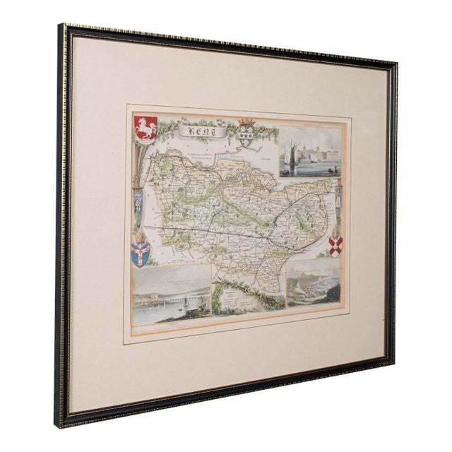 1860's Antique County Map | Chairish