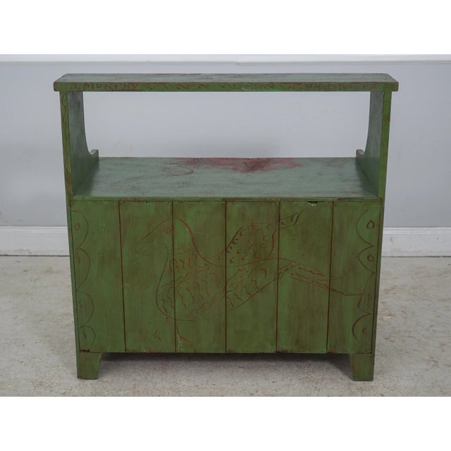 J. Murphy Hand Crafted Country Painted Finish Bucket Cabinet | Chairish