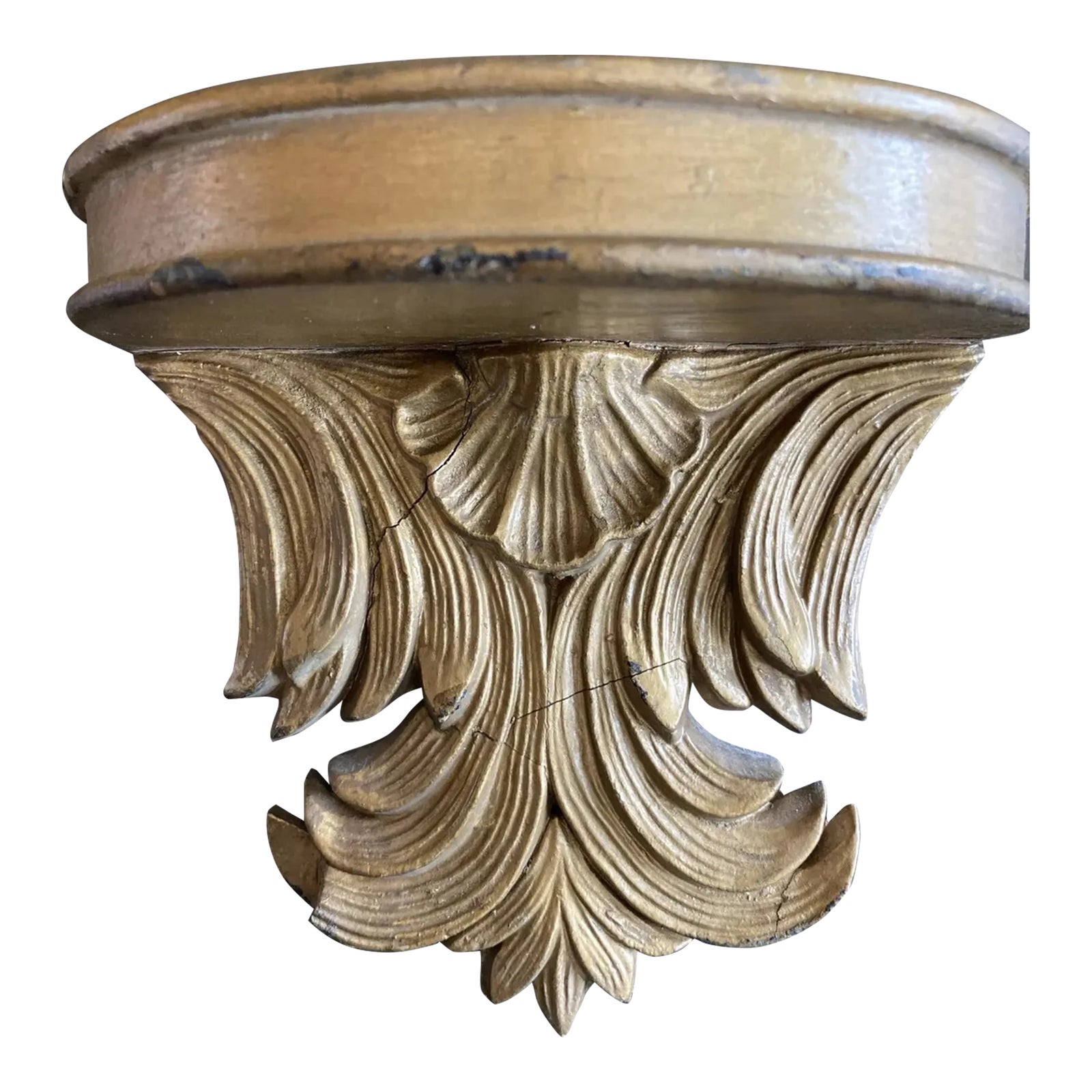 1910-20 French Antique Rococo Style Carved and Gilded Wood/ Plaster ...