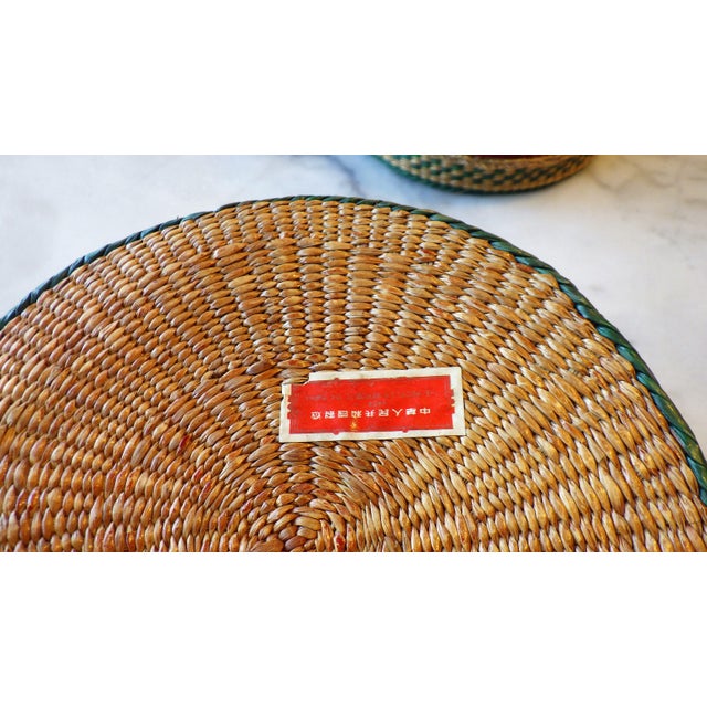 1960s Mid-Century Red & Green Nesting Baskets With Lids, - Set of 3 ...