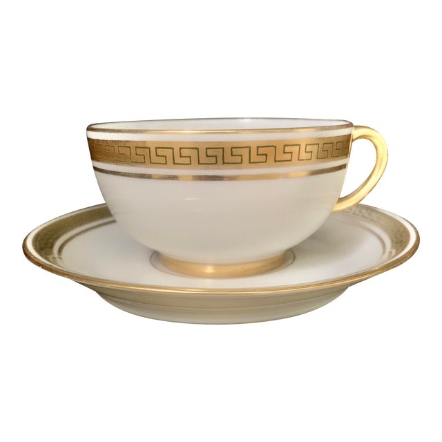 Late 19th Century Limoges Jean Pouyat China Cup & Saucer in ‘The Athena ...
