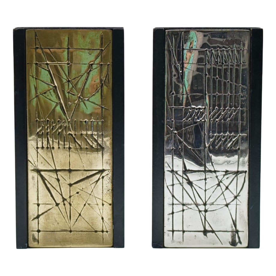 Walter Valentini, Table Sculptures, 1980s, Bronze, Set of 2 | Chairish