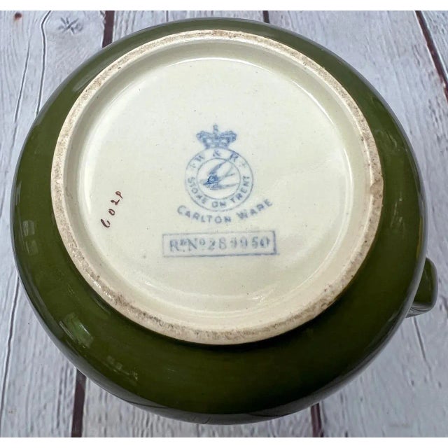 1890s W. & R. Carlton Ware Jasperware Style Jug With Pewter Lid | Chairish