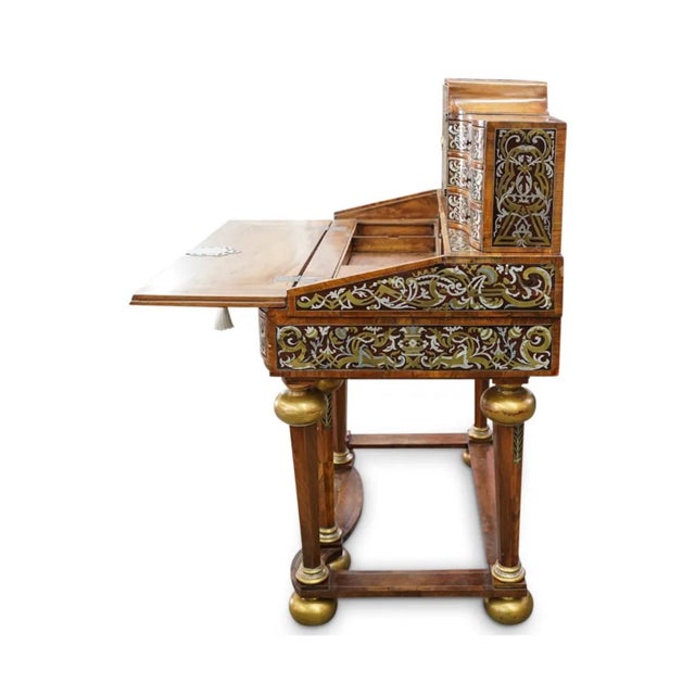 Antique German Inlaid Secretary Desk 18 Th Ct | Chairish