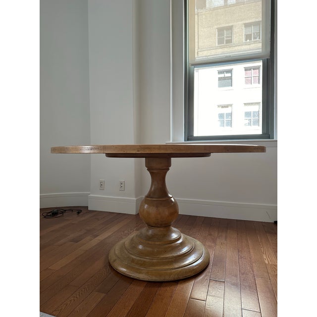 Round Axiom Wood Dining Table | Chairish