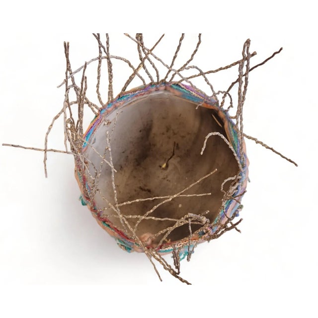 Funky Pottery N' Fiber Mixed Media Art Bowl by EMFrisch ~ Eileen & Mark ...