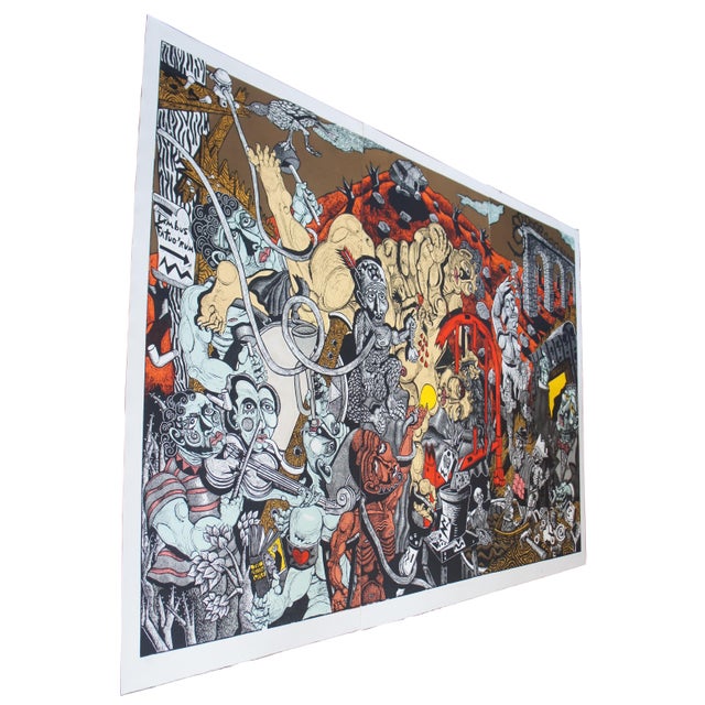 Limbus Fatu Orum Map of a Mechanical Opera by Jay Bolotin Woodcut Print ...