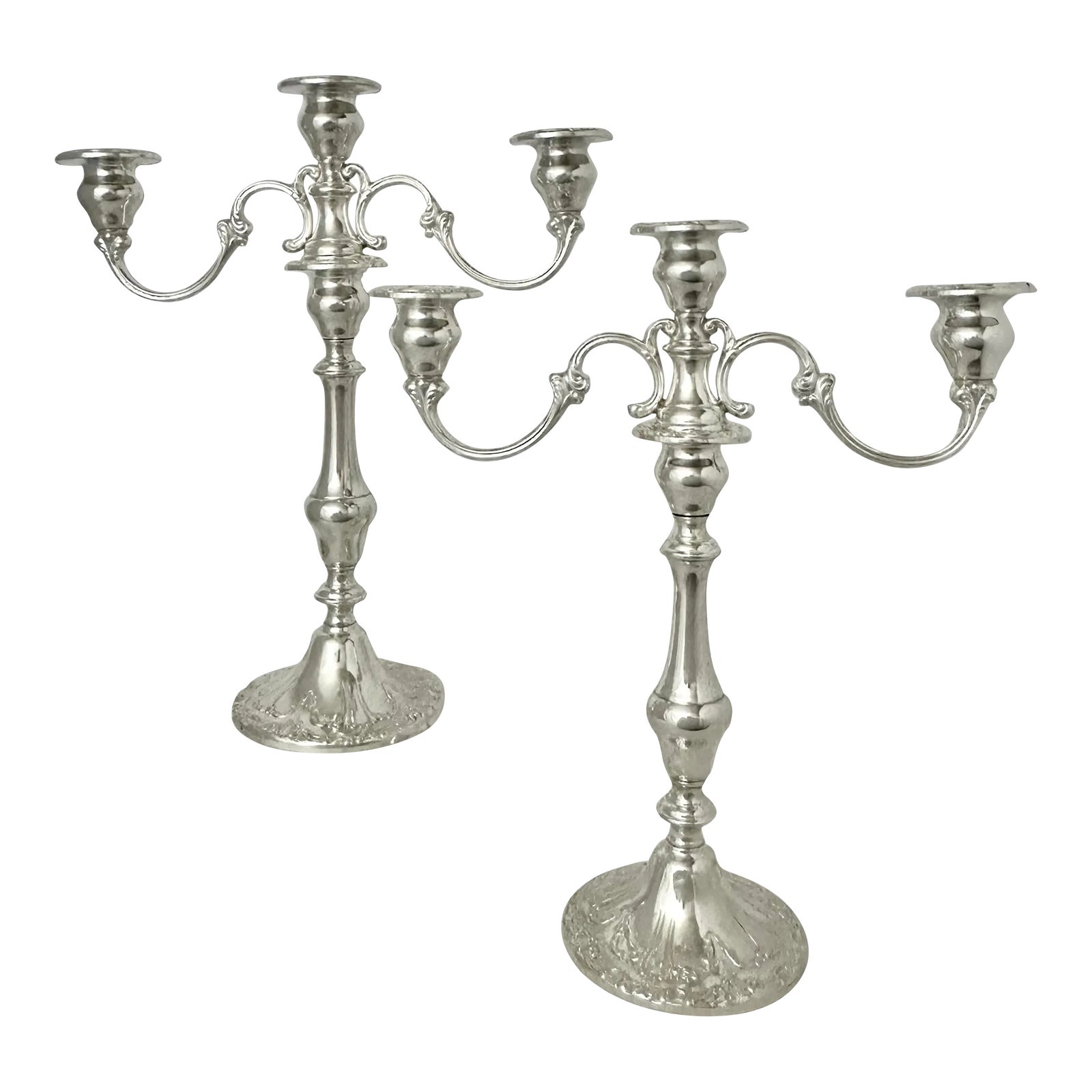 Vintage Gorham Chantilly-Duchess Sterling Silver Candelabras - a Pair ...