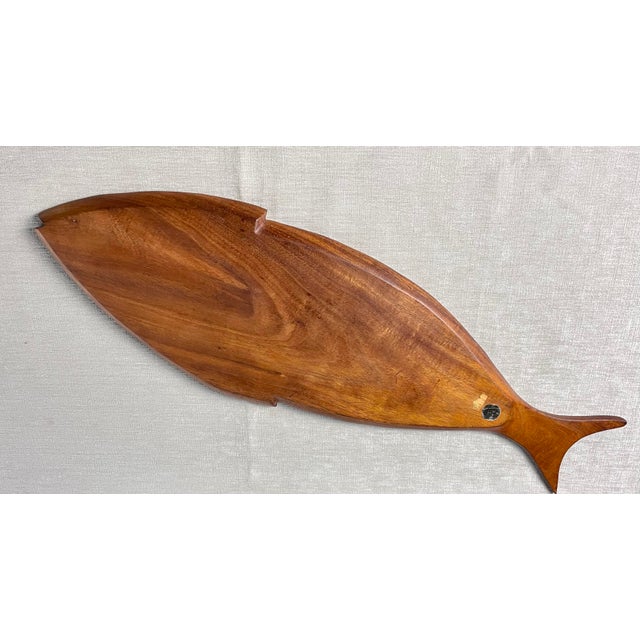Vintage Fish-Shape Mahogany Serving Tray by Fritz Mevs Factory Haiti ...
