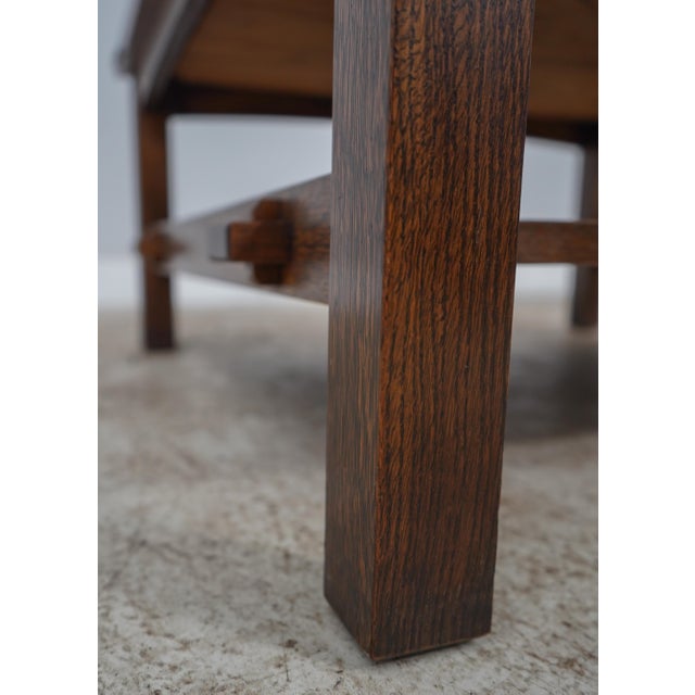 Stickley Gustav Design Tile Top Mission Oak Coffee Table | Chairish