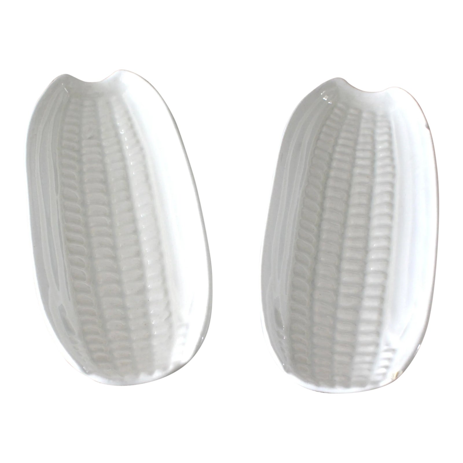Mid 20th Century Vintage Americana White Stoneware Corn on the Cob ...
