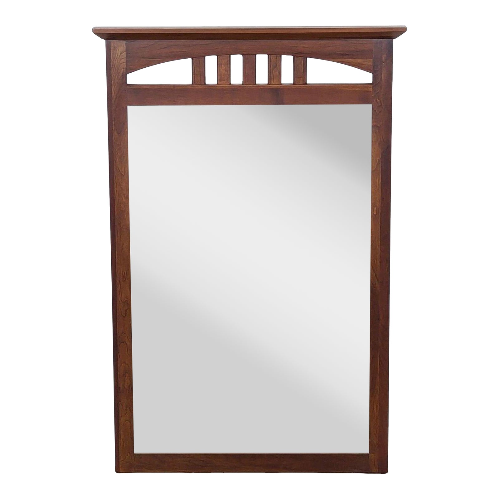 Ethan Allen Beveled Cherry Mirror | Chairish