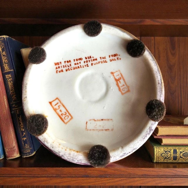 Vintage Japanese Style Cranberry Porcelain Vase Gold & Enamel Flowers ...