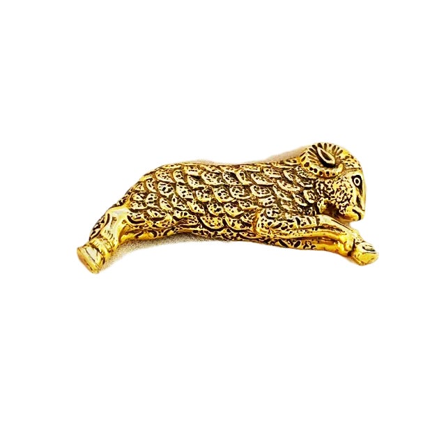 1950s Gold-Filled Ram Brooch | Chairish