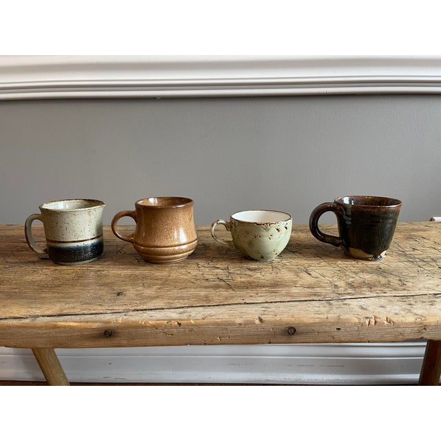 1960s Curated Collection of Vintage Handmade Mugs- Set of 4 | Chairish