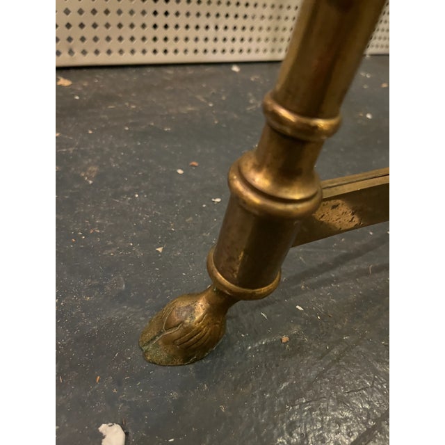 1960s Vintage Labarge Style Oval Brass & Glass Mid Century Coffee Table ...