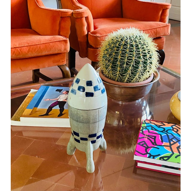 Ceramic Rocket / Spaceship Bottle Decanter, France 1940s / 1950s | Chairish