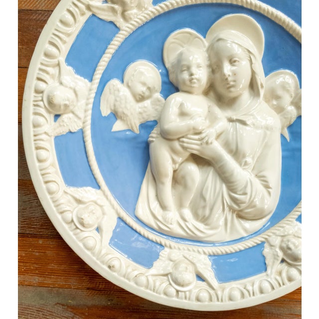 Mid-Century Italian Renaissance Revival Della Robbia Style Faience ...